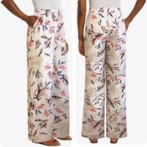 Briggs New York | Pants & Jumpsuits | Briggs Wide Leg Beachy Floral ...